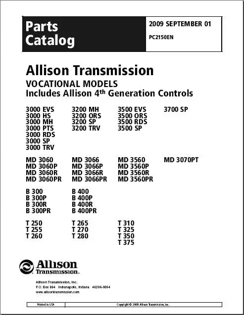 Allison Transmission Parts Catalogs| 808TRUCKS 🎯