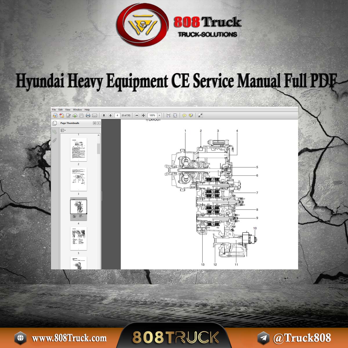 Hyundai Heavy Equipment CE Service Manual Full PDF| 808TRUCKS 🎯