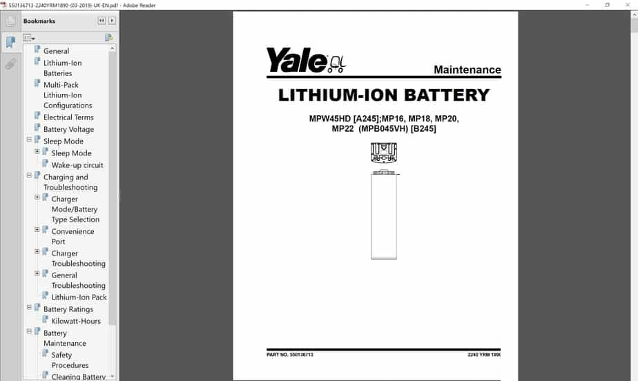 Yale Forklift Class 3 Electric Motor Hand Trucks Service Manuals PDF| 808TRUCKS 🎯