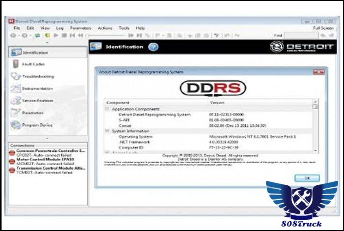 Detroit Diesel Reprograming System DDRS v7.11| 808TRUCKS 🎯