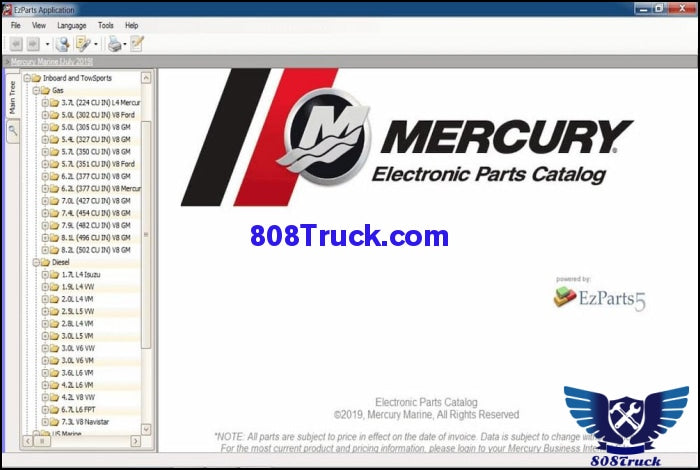 Mercury Marine NA [10.2020] Spare Parts Catalog (VM)| 808TRUCKS 🎯