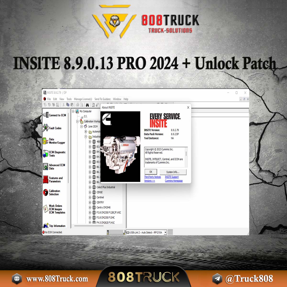 COMMlNS lNSlTE 8.9.0.13 PRO Diagnostic Software Unlocking for Multi PC| 808TRUCKS 🎯