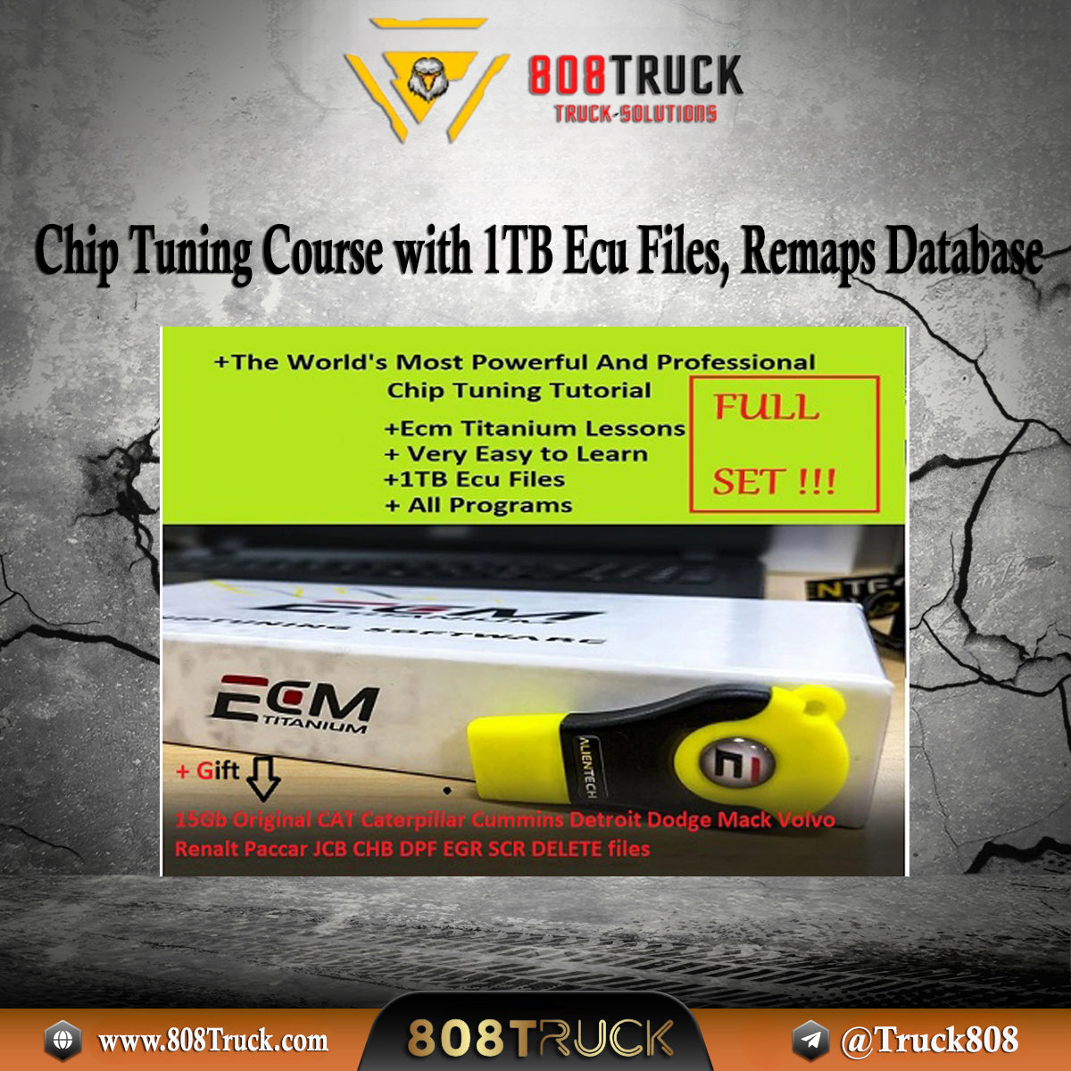 Chip Tuning Course with 1TB Ecu Files, Remaps Database and Ecm Titaniu| 808TRUCKS 🎯