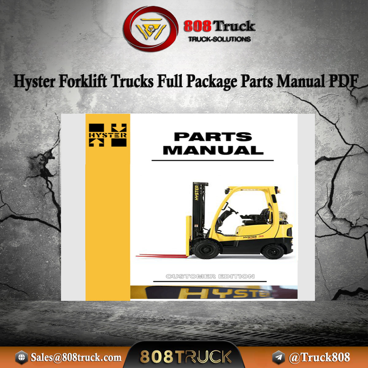 Hyster Forklift Trucks Full Package Parts Manual PDF| 808TRUCKS 🎯