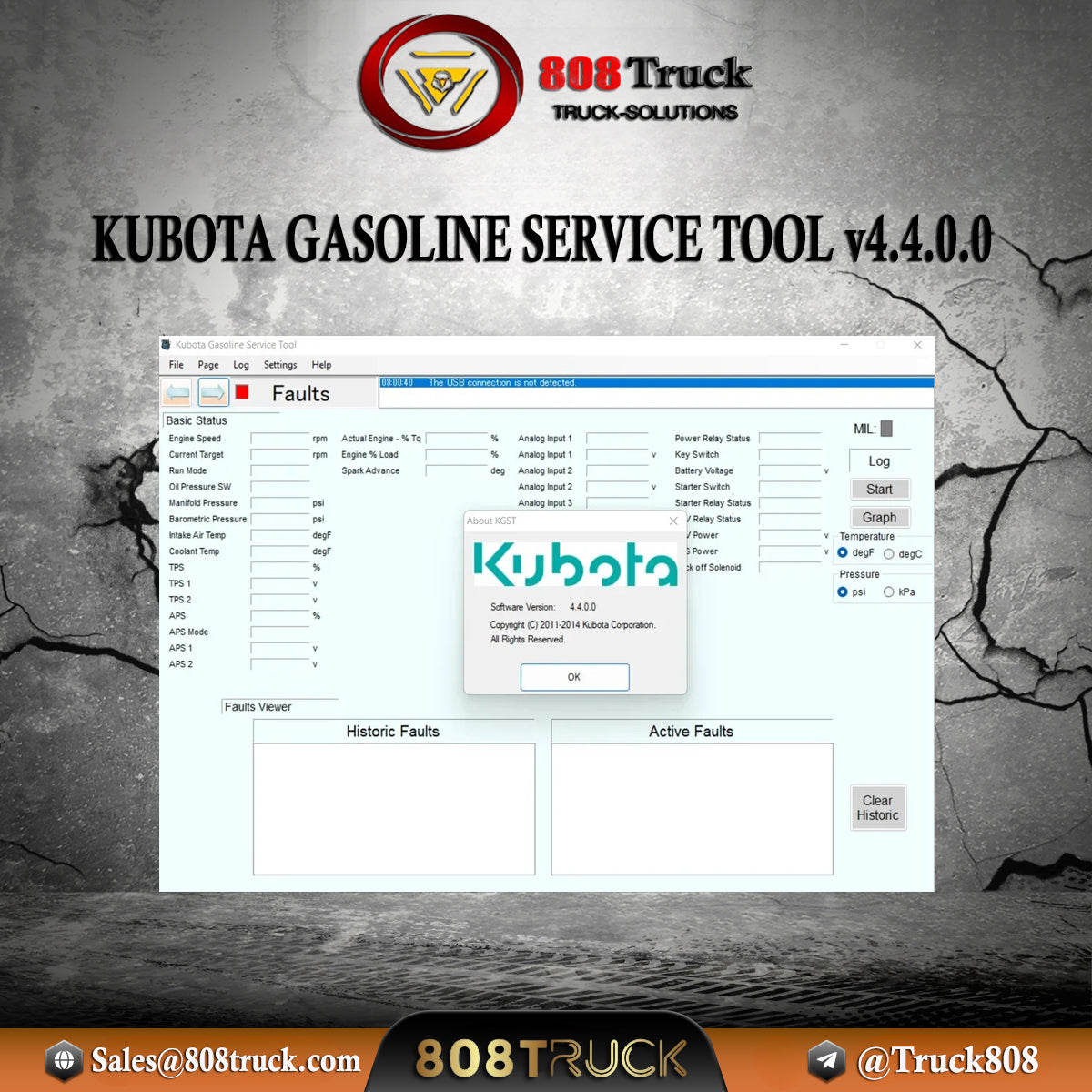 KUBOTA GASOLINE SERVICE TOOL v4.4.0.0| 808TRUCKS 🎯