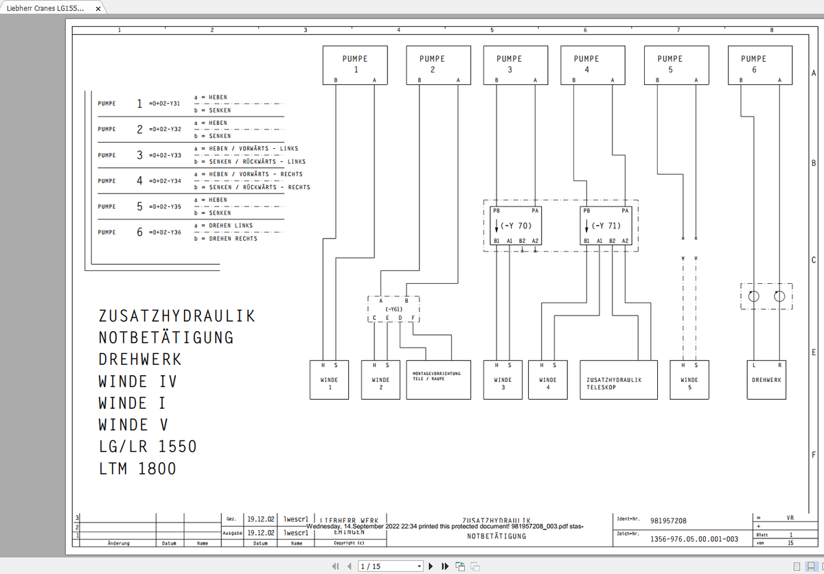 Liebherr Cranes Operators Manual Licon Error Code Schematic LGD-1550 ...