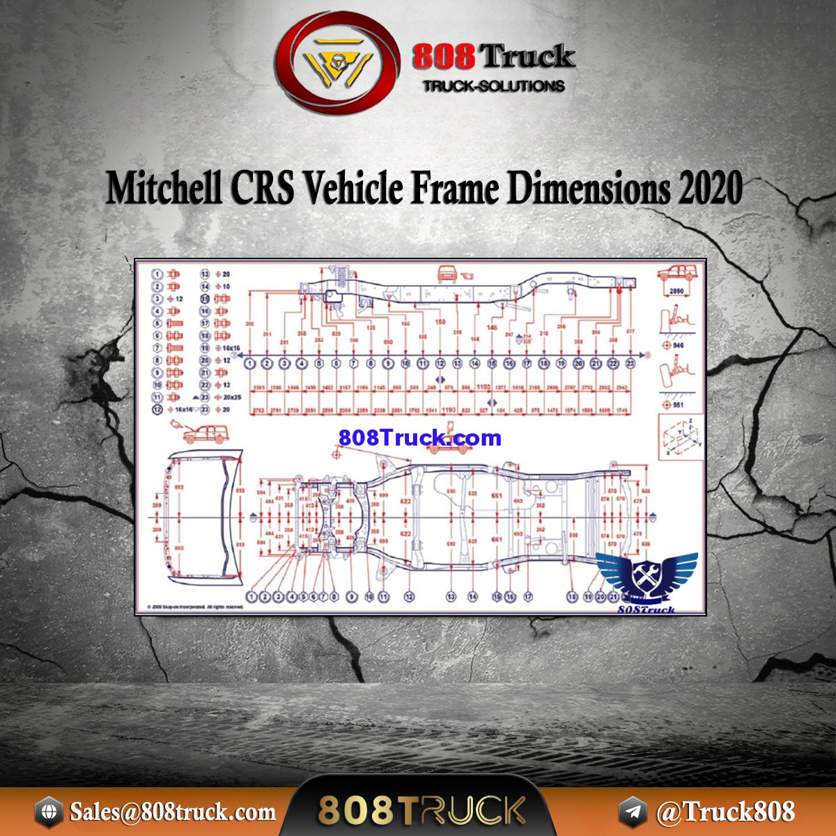 Metchell CRS Vehicle Frame Dimensions| 808TRUCKS 🎯