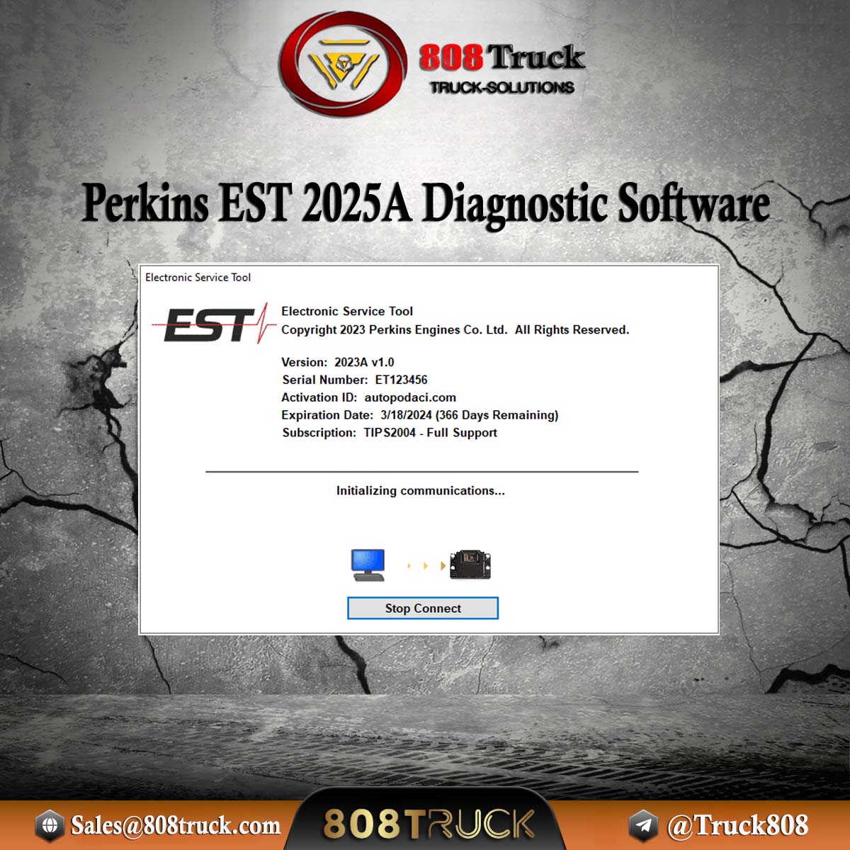 Perkins EST 2025A Diagnostic Software + Factory Password – With Kg ...