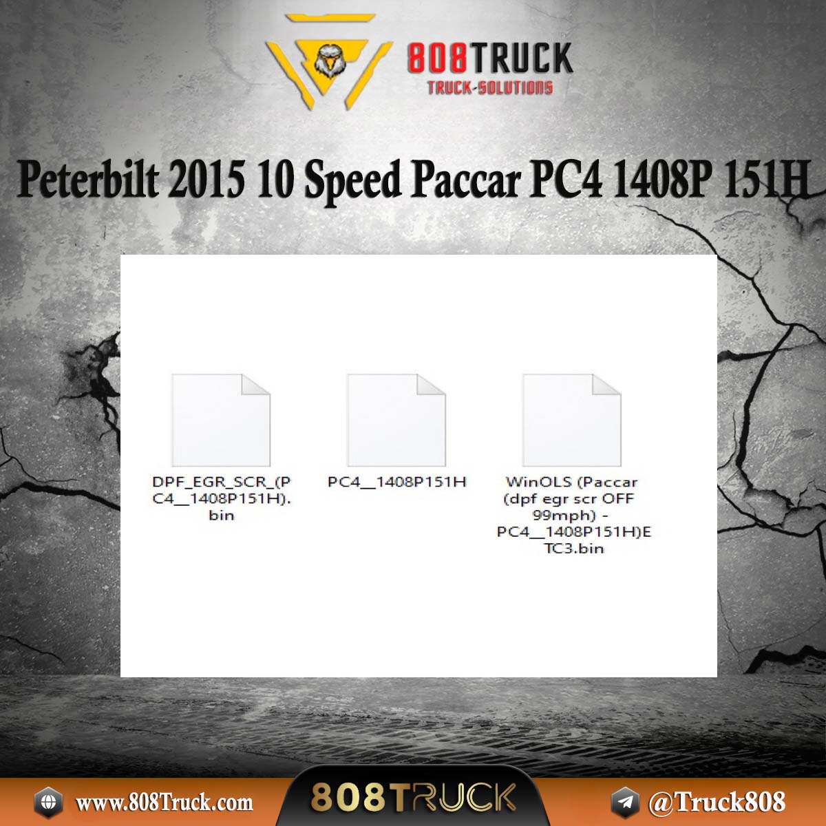 Peterbilt 2015 10 Speed Paccar PC4 1408P 151H DPF EGR SCR Delete for M ...
