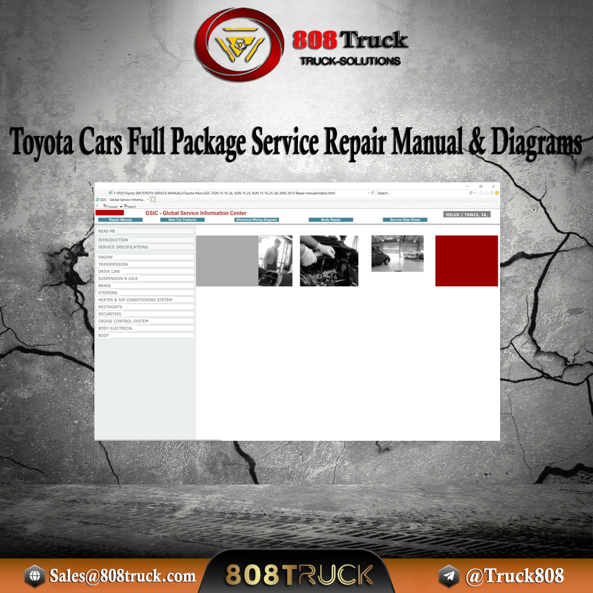 Toyota Cars Full Package Service Repair Manual & Diagrams manuals ...