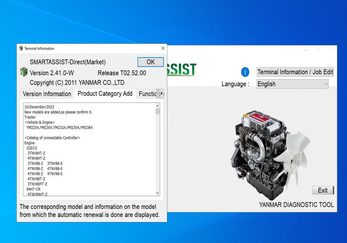 Yanmar SMARTASSIST -Direct Diagnostic v2.41 + Unlock KG| 808TRUCKS 🎯