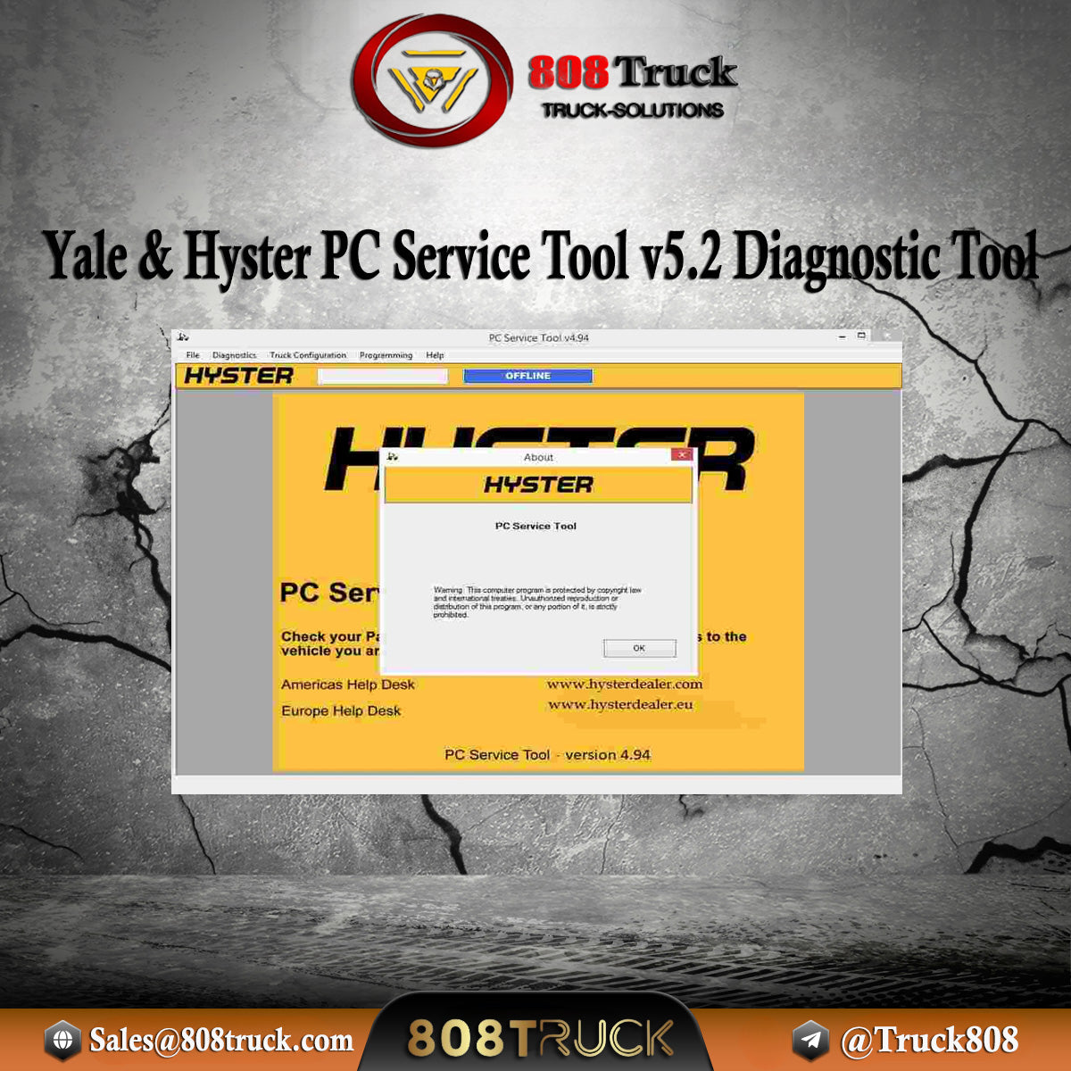 Yale & Hyster PC Service Tool v5.2 Diagnostic Tool| 808TRUCKS 🎯