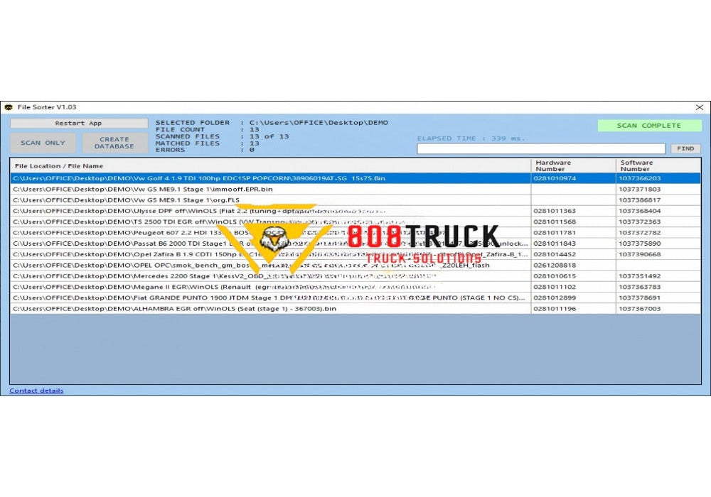 ECU File Identifier and Sorter for Tuners v1.03| 808TRUCKS 🎯